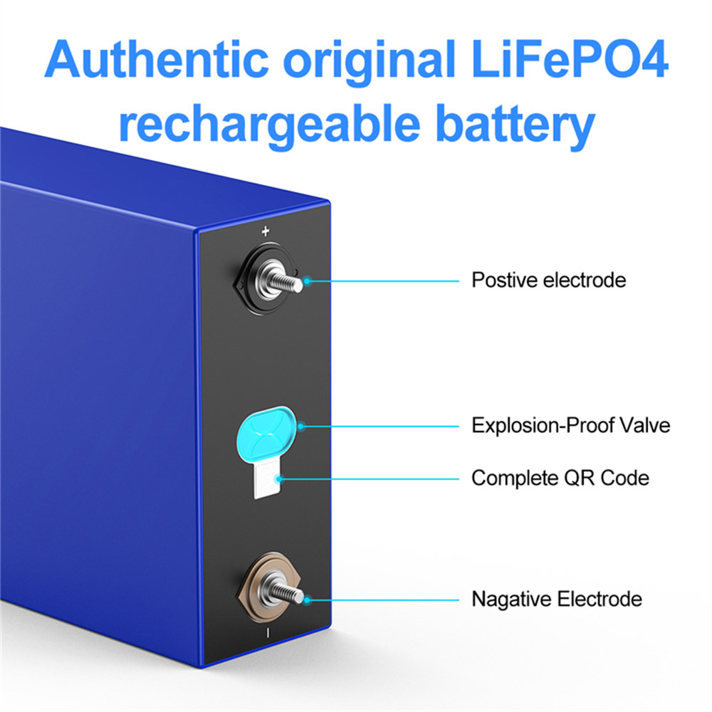 EVE 3.2V 280K LiFePO4 Lithium Ion Prismatic Battery Cells 6000 Deep ...